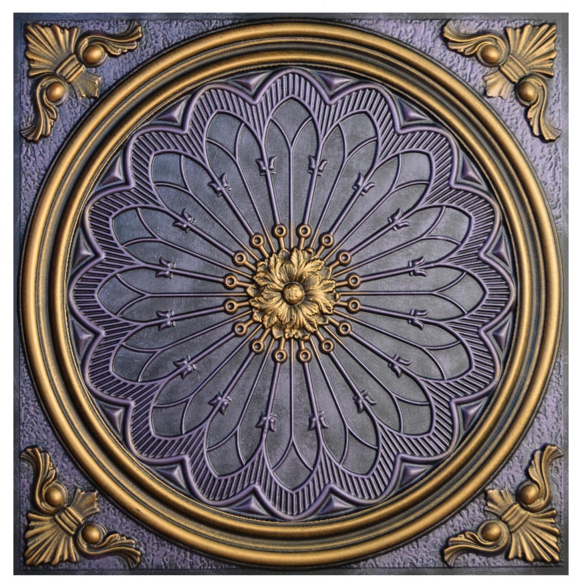 Ceiling Tile Rose Window 24 in. x 24 in. CTF-007 – Fine Art Deco Inc ...