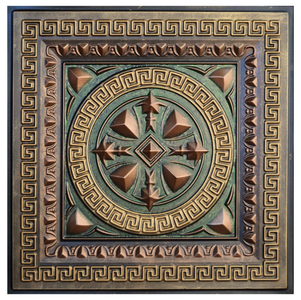 Ceiling Tile Odysseus Shield 24 in. x 24 in. CTF-014 - Fine Art Deco ...